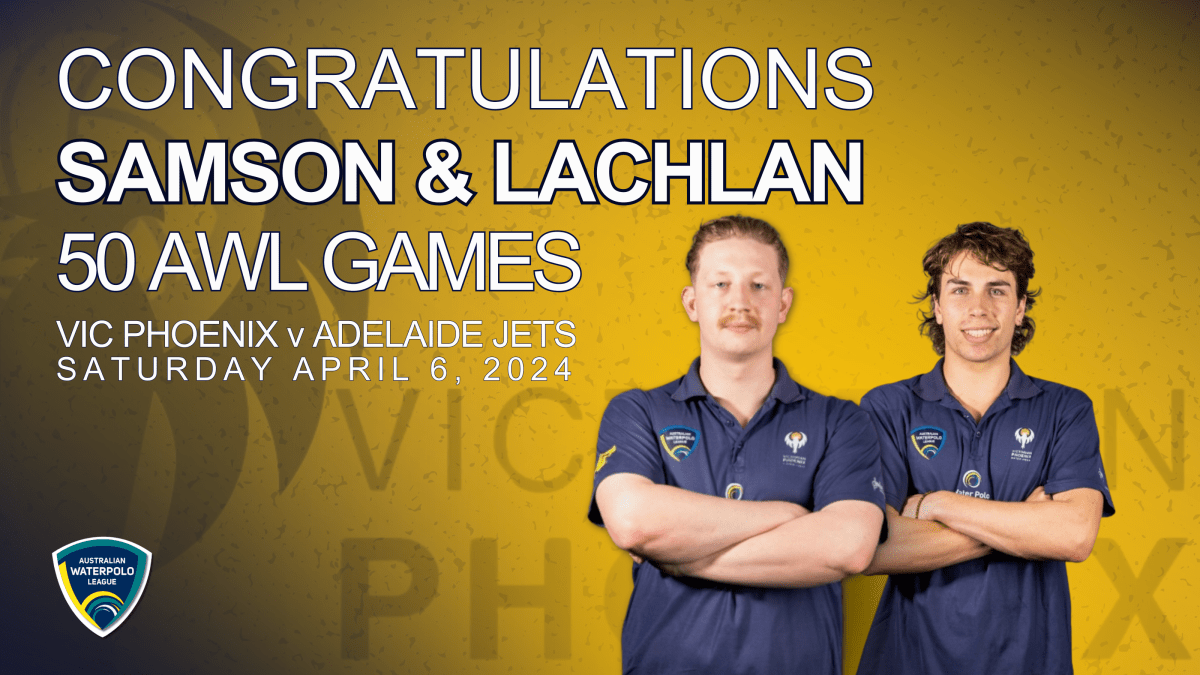 Congratulations Samson and Lachlan – 50 AWL Games – Victorian Phoenix ...